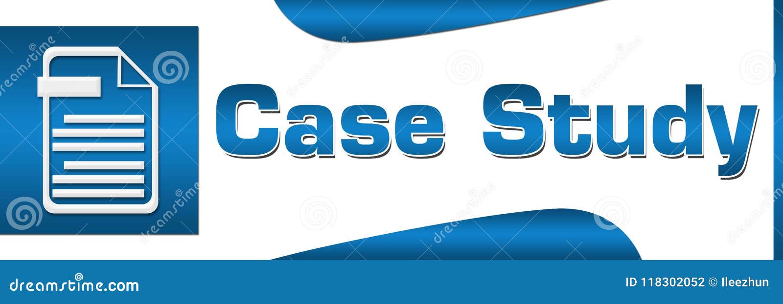 Case Study Blue Square Horizontal Stock Illustration - Illustration of ...