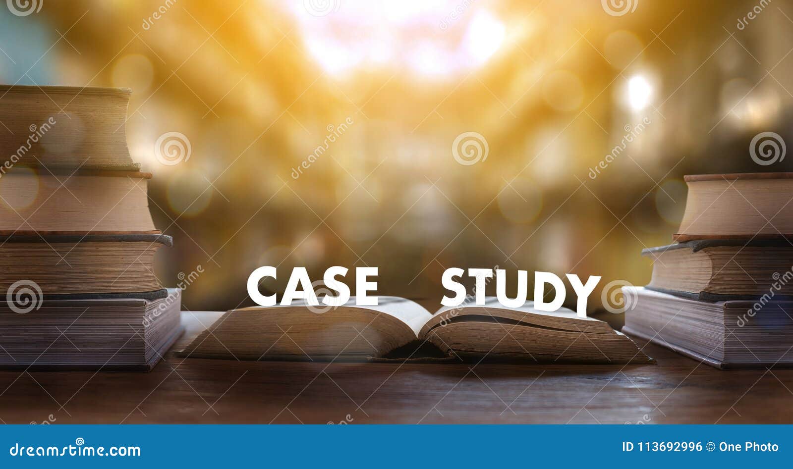 CASE STUDY CONCEPT Book in Library with Old Ollege Students Stud Stock ...