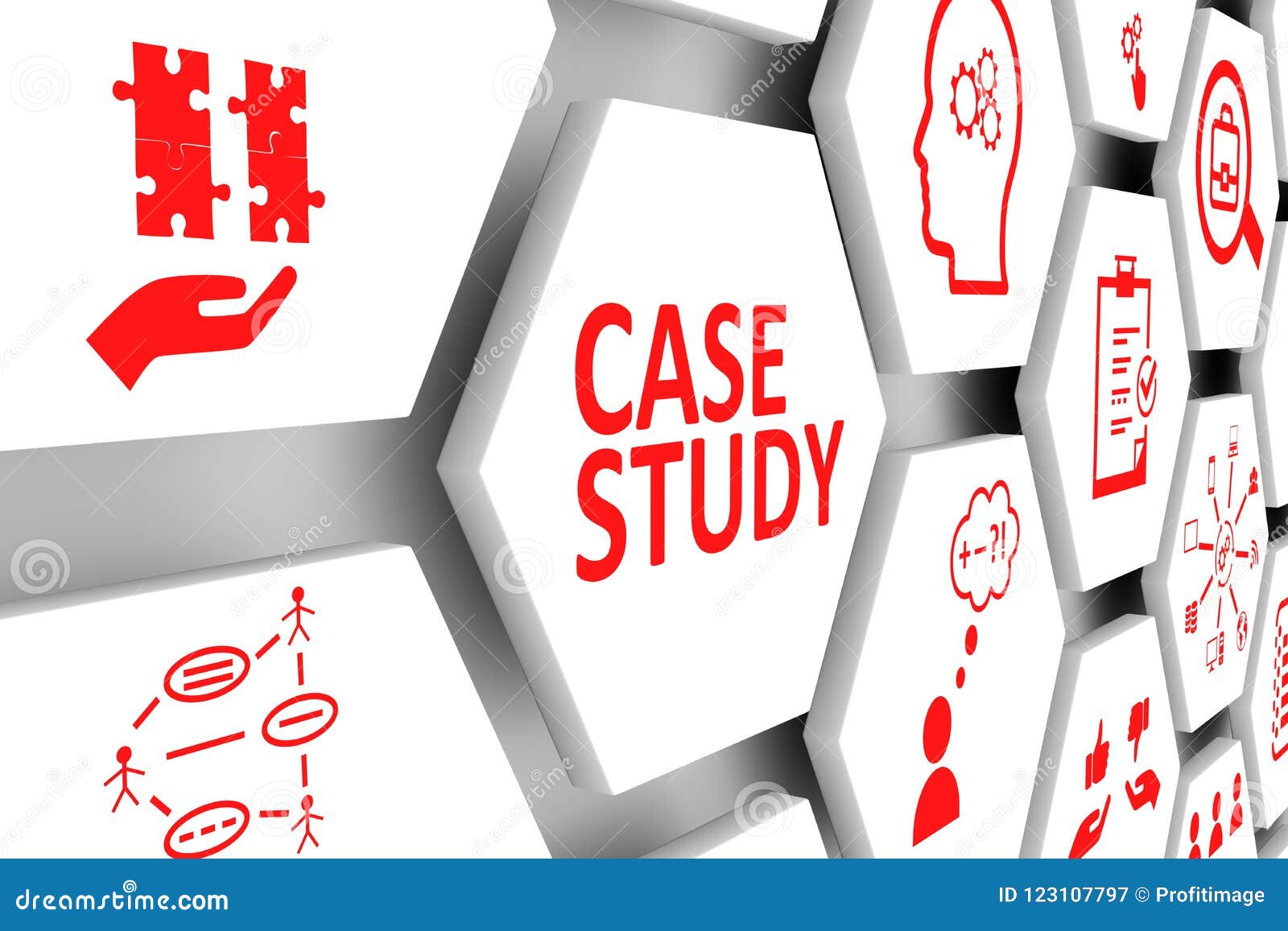 CASE STUDY concept stock illustration. Illustration of business - 123107797