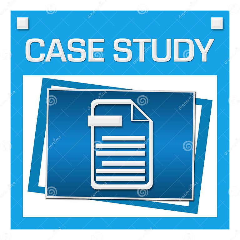 Case Study Blue Squares Inside Stock Illustration - Illustration of ...