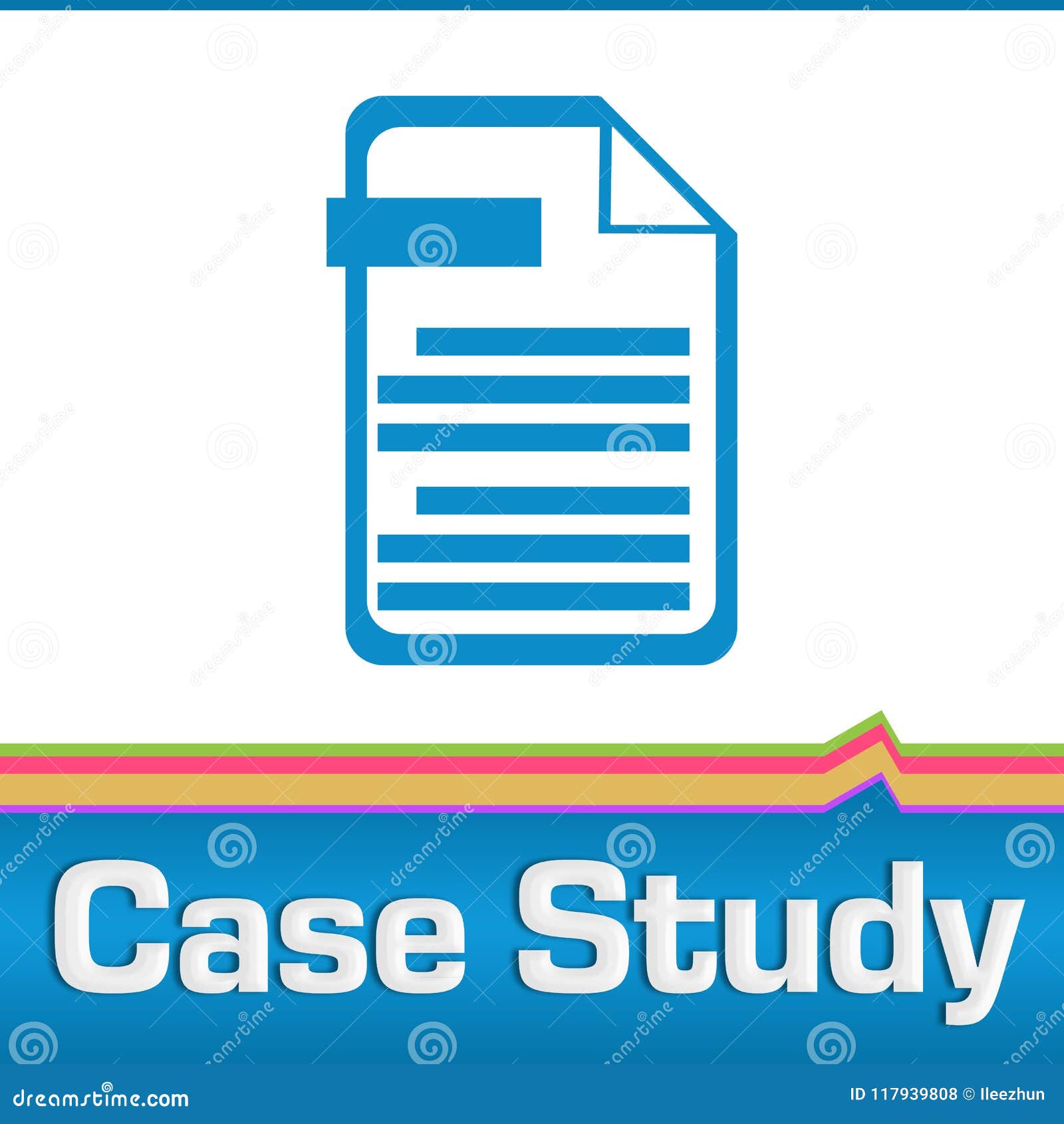 Case Study Bottom Text Blue Colorful Stock Illustration - Illustration ...