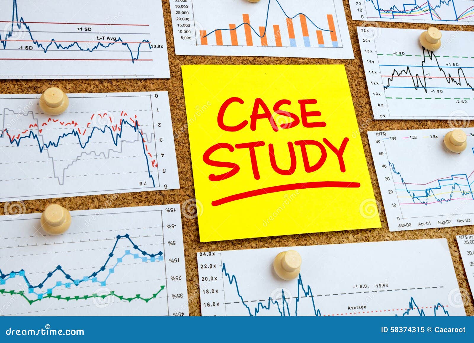 Case Study Handwritten on Post-it Stock Image - Image of webinar ...