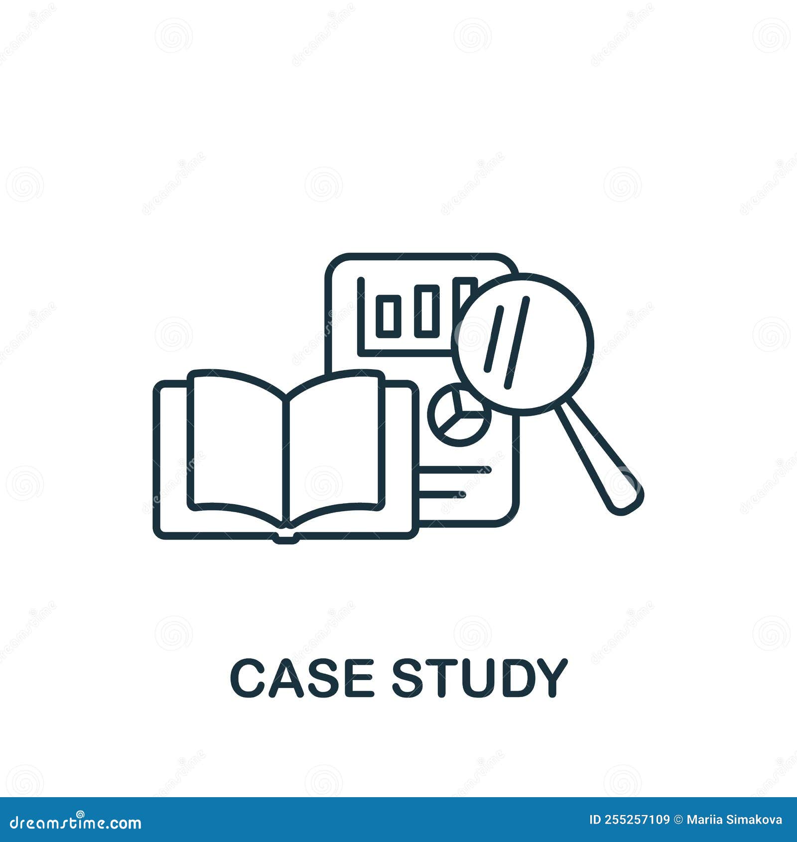 Case Study Icon. Line Simple Web Development Icon for Templates, Web ...
