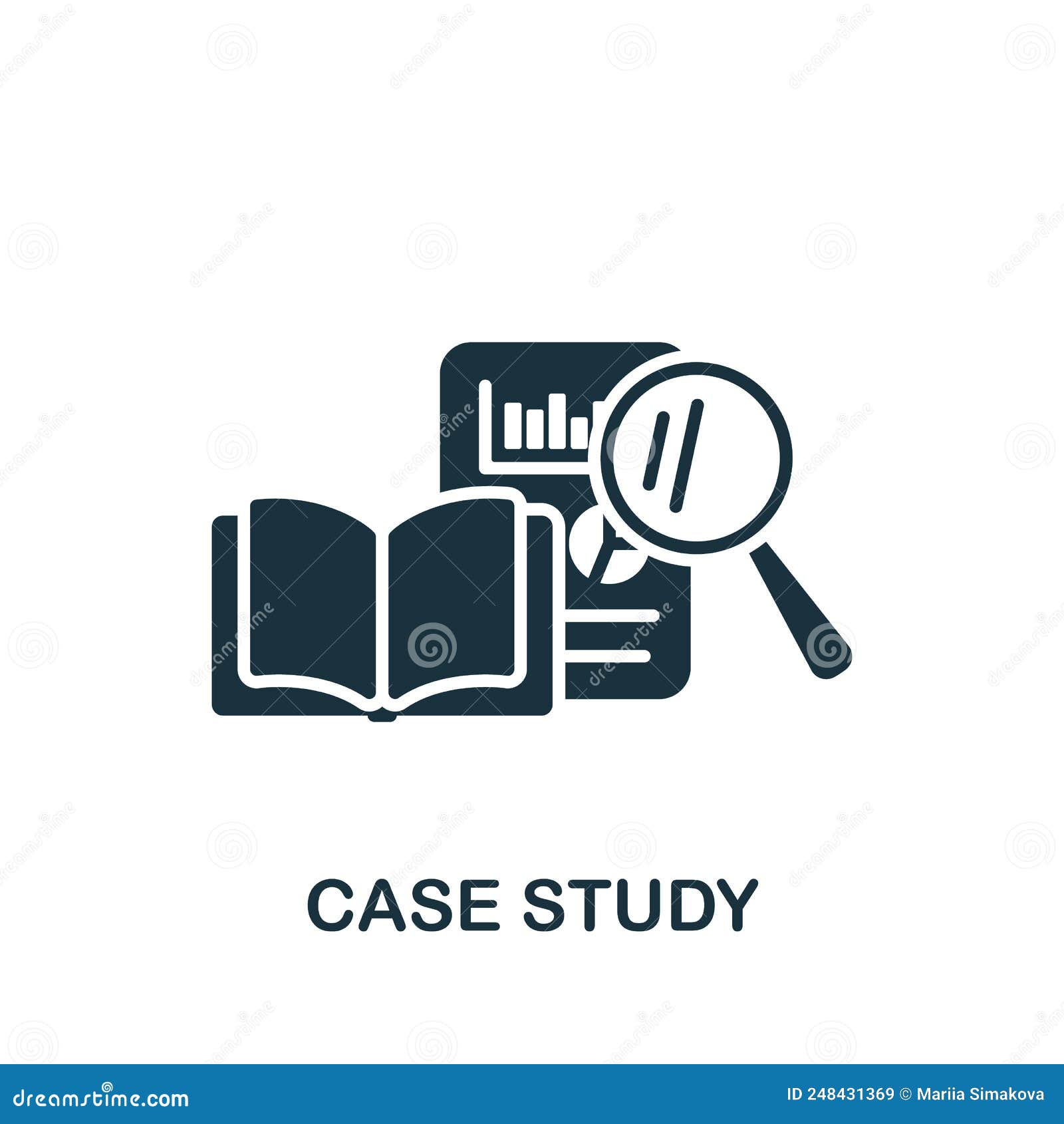 Case Study Icon. Monochrome Simple Web Development Icon for Templates ...