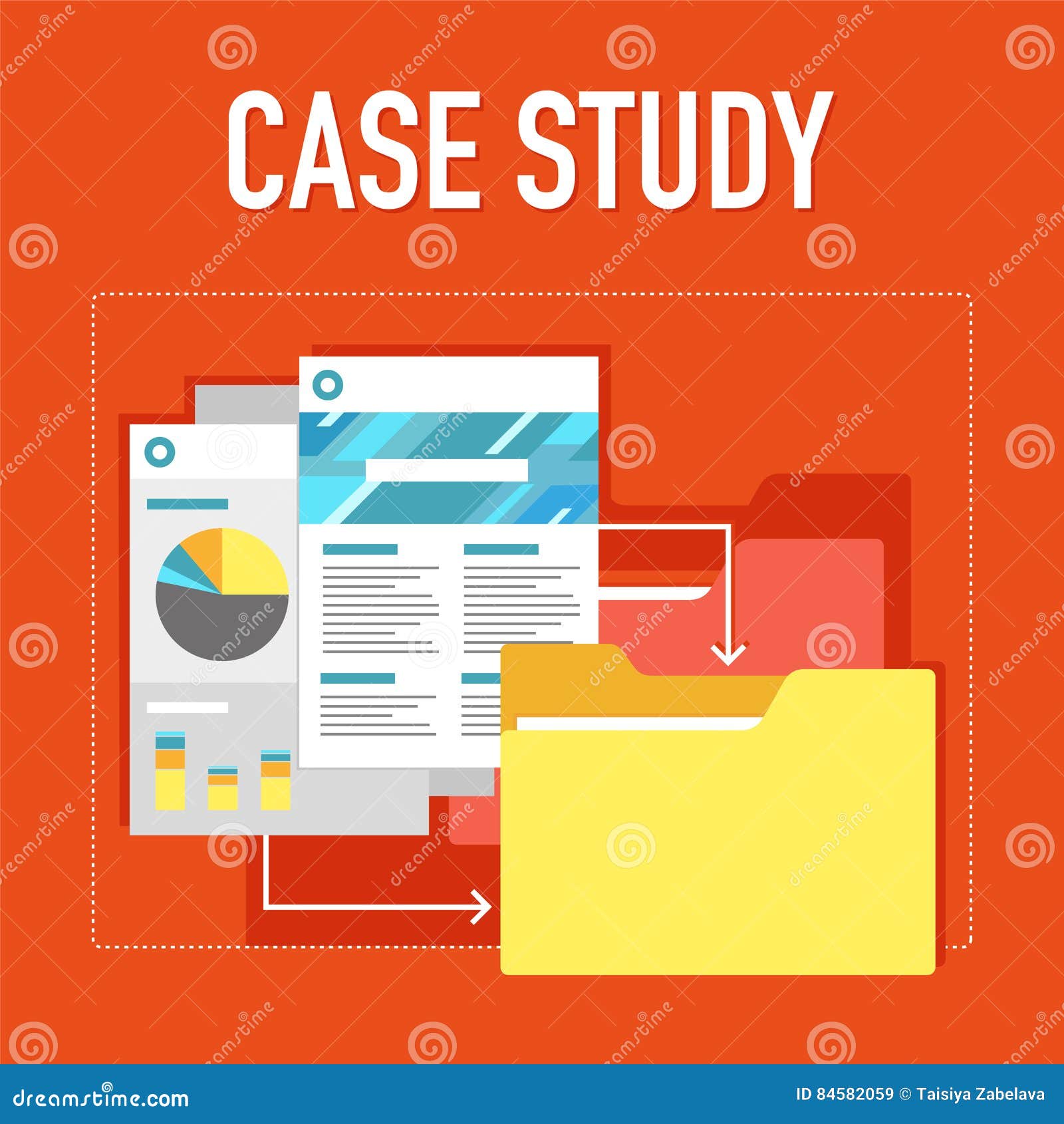 Case study illustration stock vector. Illustration of project - 84582059