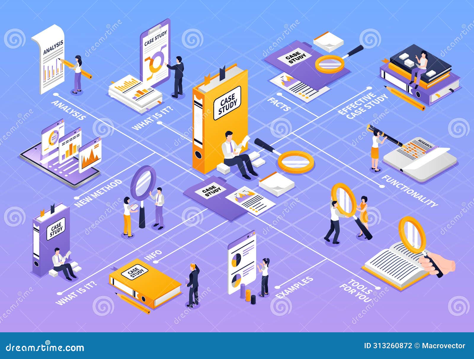 Case study infographics stock illustration. Illustration of ...