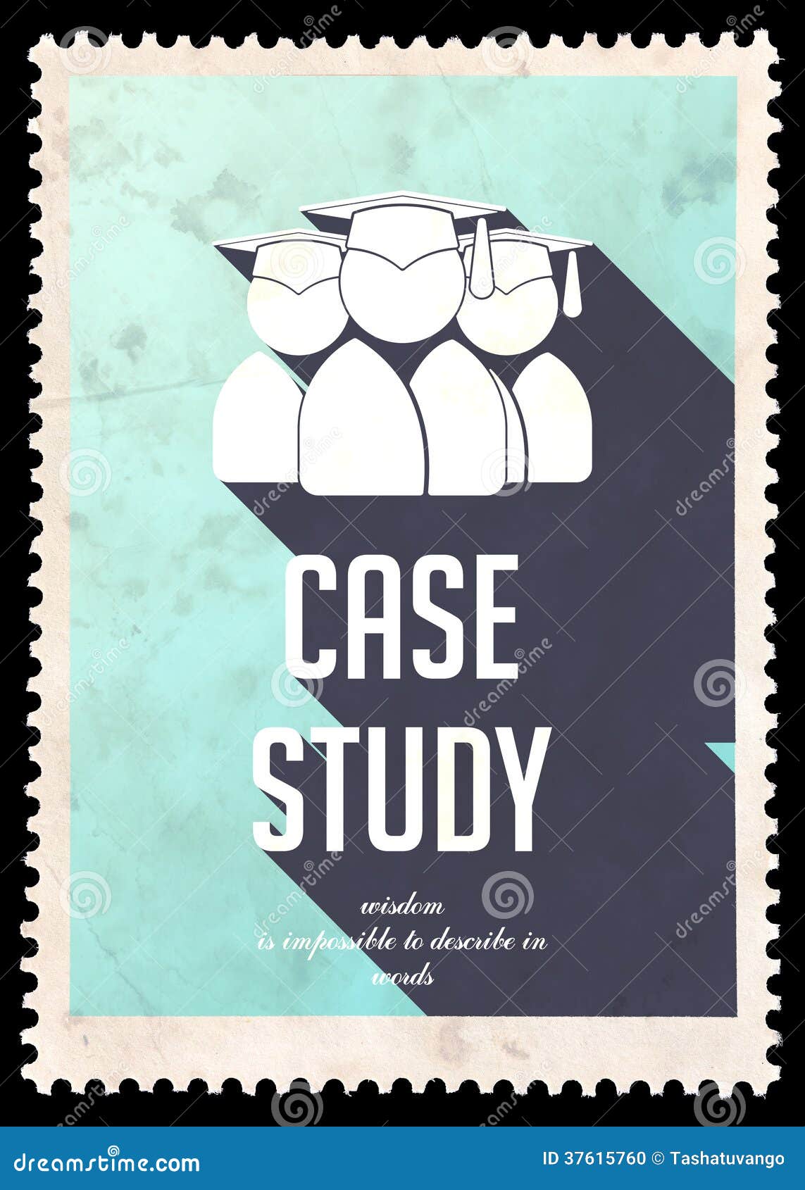 Case Study on Light Blue in Flat Design. Stock Illustration ...