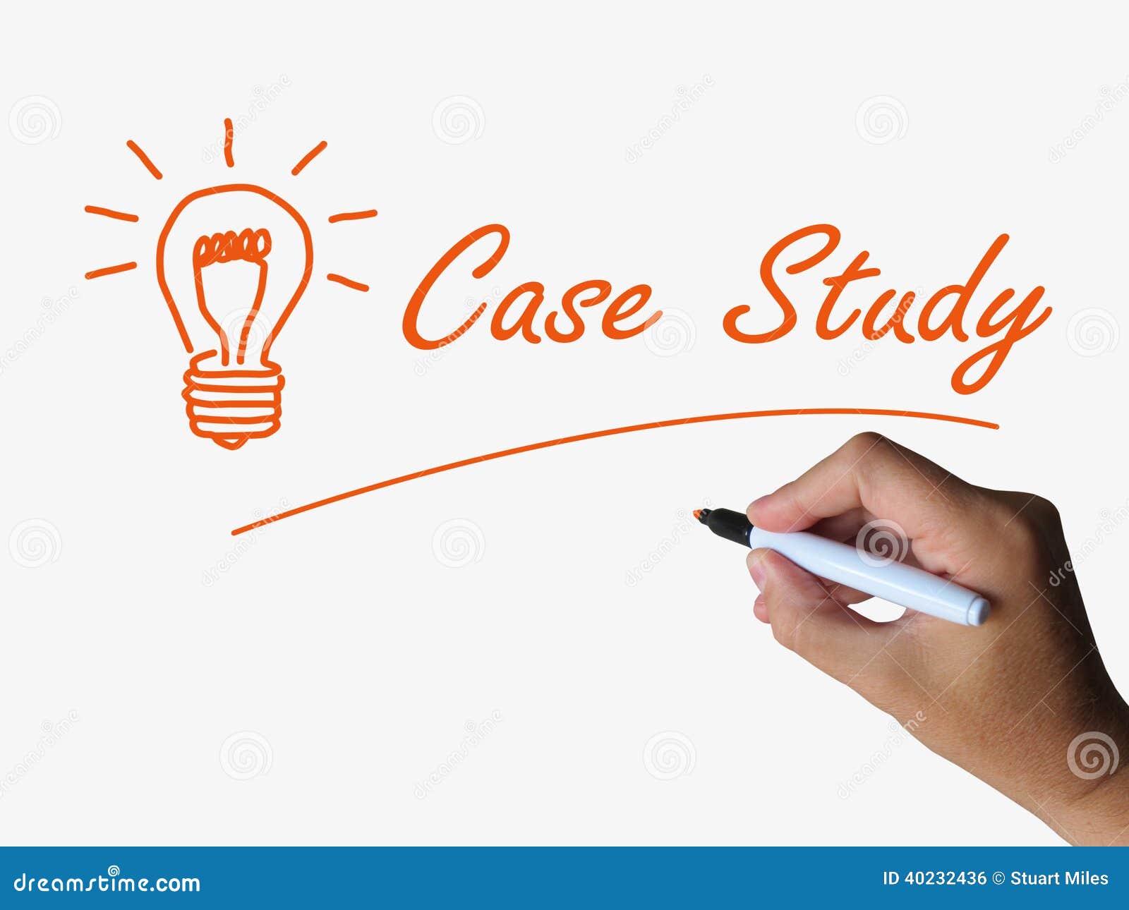 Case Study And Lightbulb Indicate Concepts Stock Photo | CartoonDealer ...