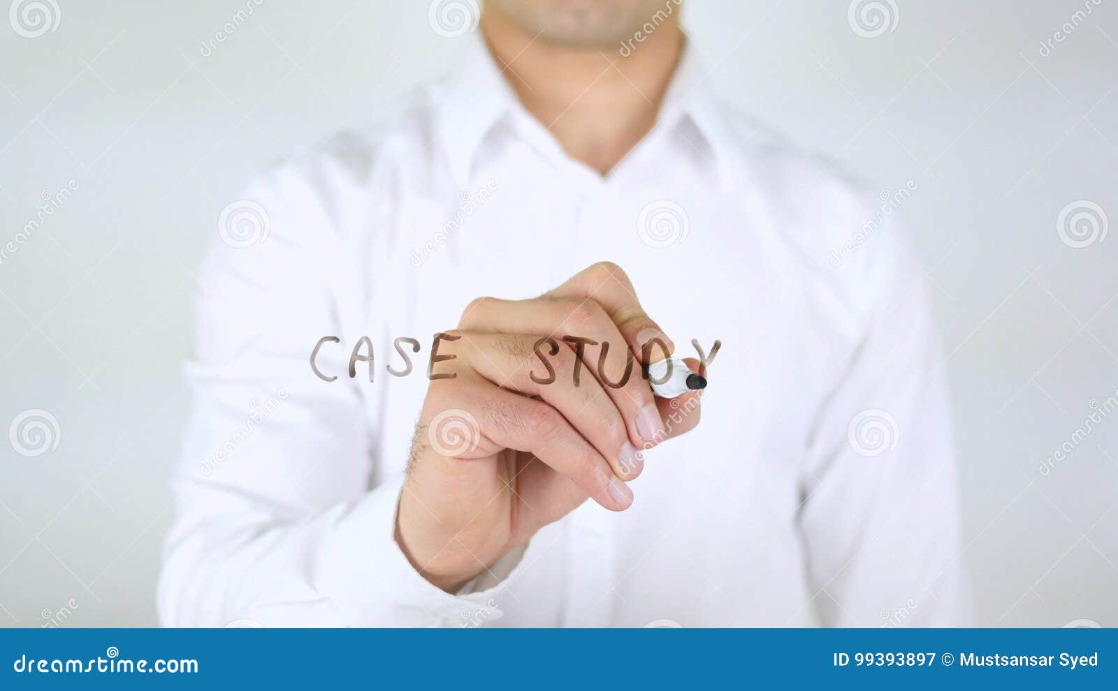 Case Study, Man Writing on Glass, Handwritten Stock Image - Image of ...