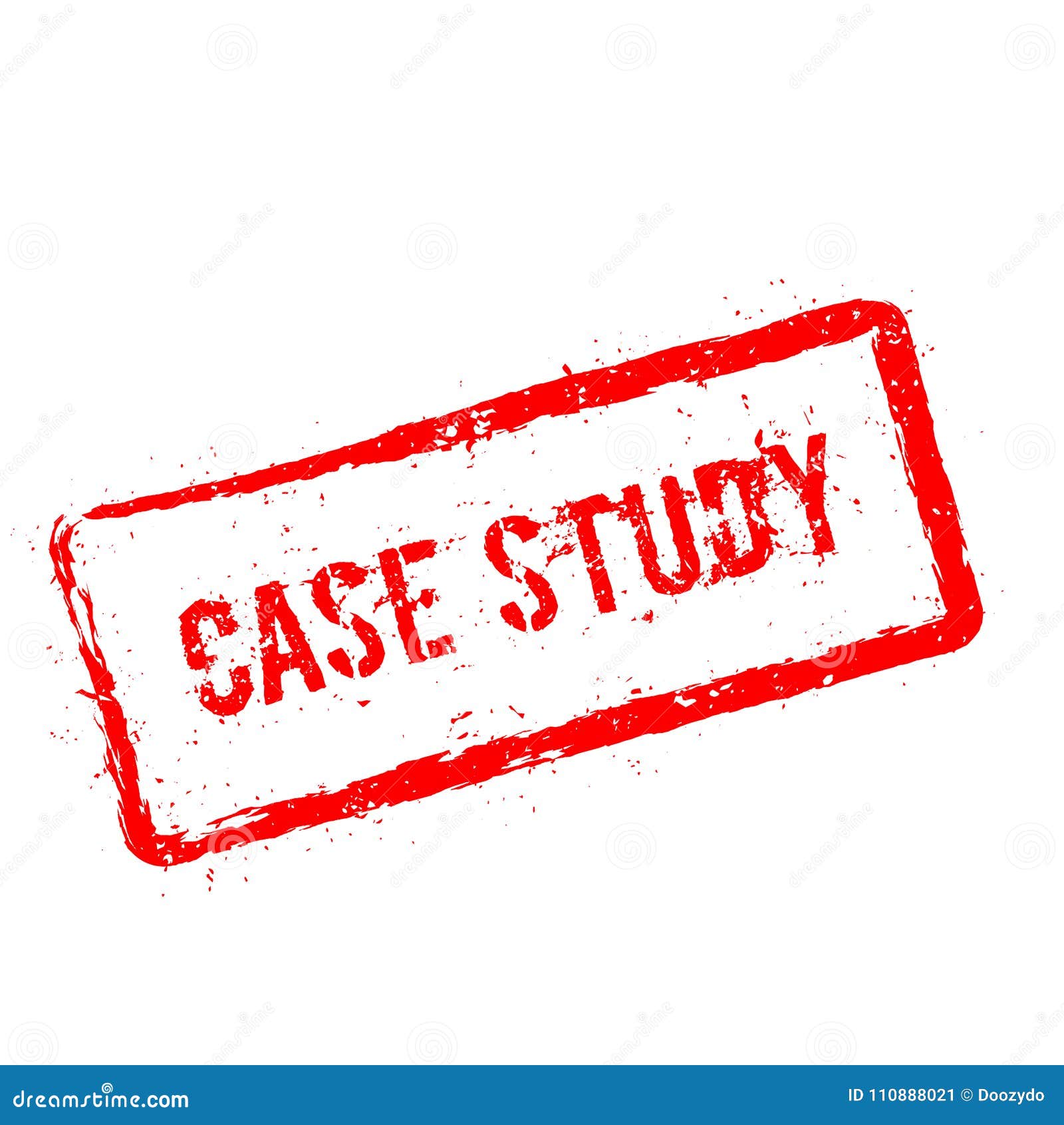Case Study Red Rubber Stamp Isolated on White. Stock Vector ...