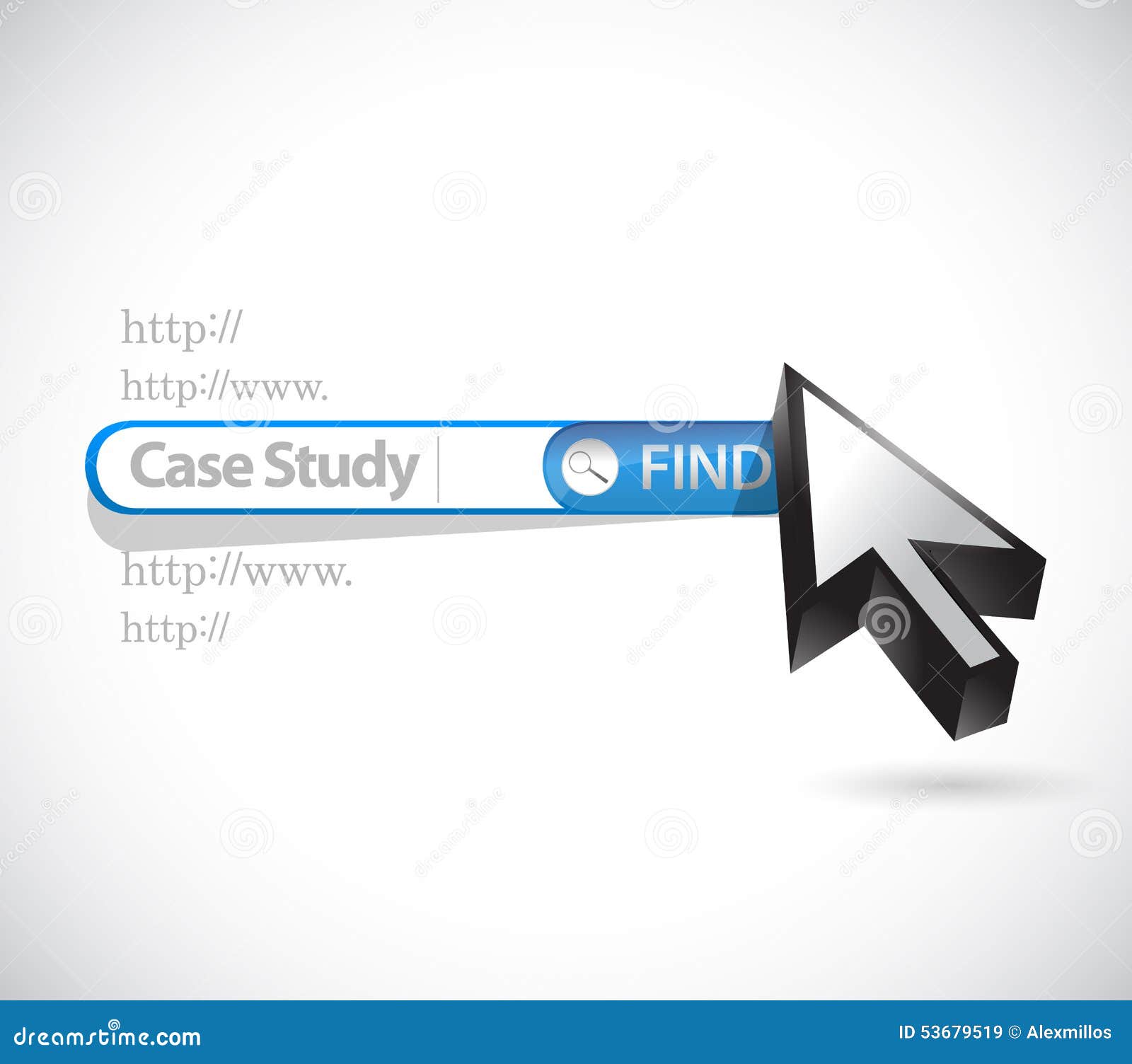 Case Study Search Bar Sign Concept Stock Illustration - Illustration of ...