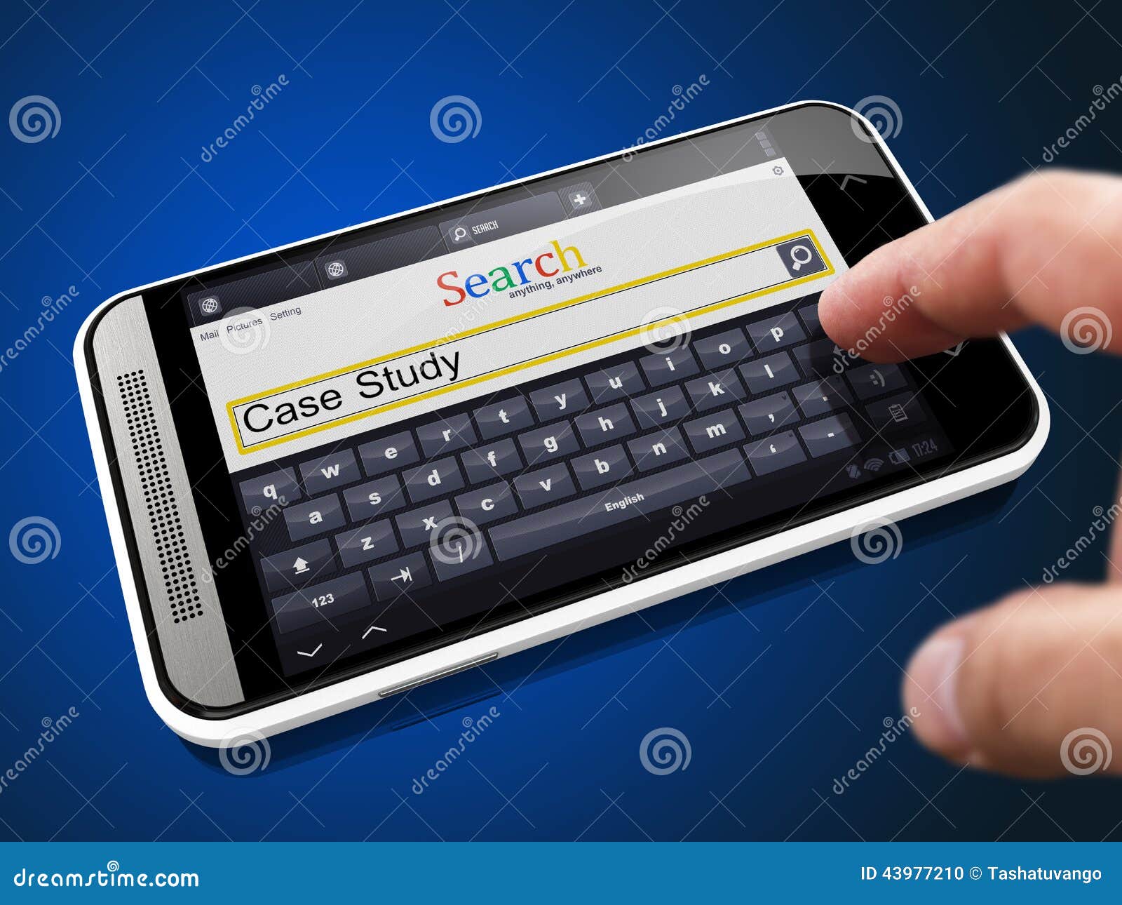 Case Study in Search String on Smartphone. Stock Photo - Image of learning, phone: 43977210