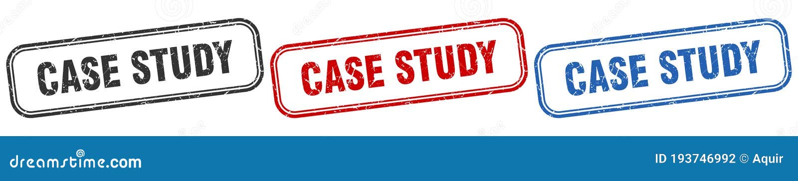 Case Study Square Isolated Sign Set. Case Study Stamp Stock Vector ...