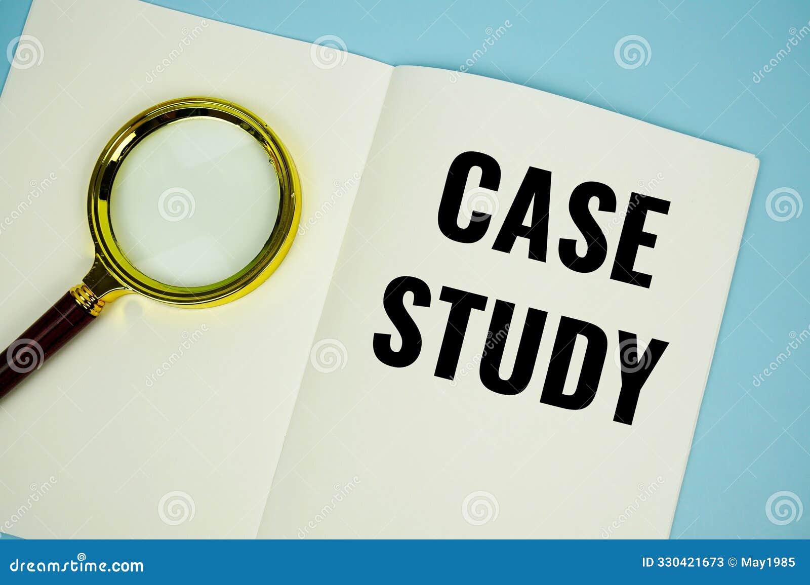Case Study Text Message Written on Note Page with Magnifying Glass ...