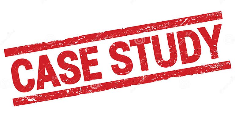 CASE STUDY Text on Red Rectangle Stamp Sign Stock Illustration ...