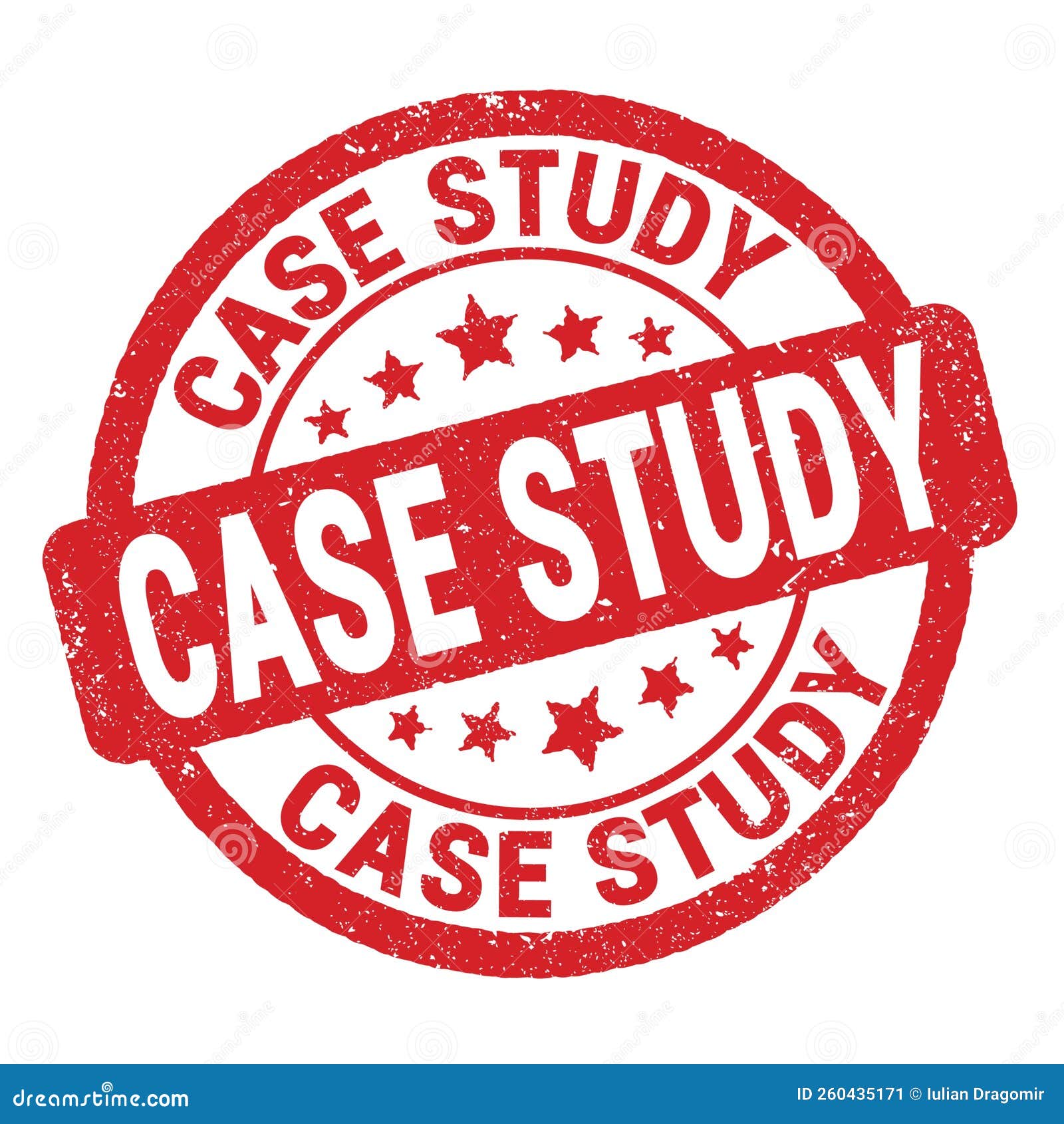 CASE STUDY Text Written on Red Round Stamp Sign Stock Illustration ...