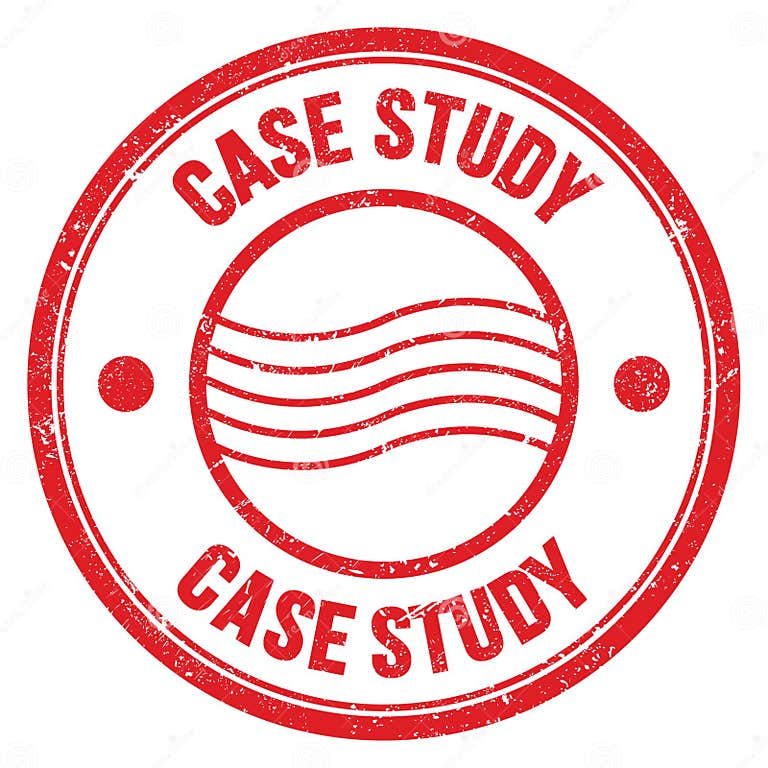 CASE STUDY Text Written on Red Round Postal Stamp Sign Stock ...