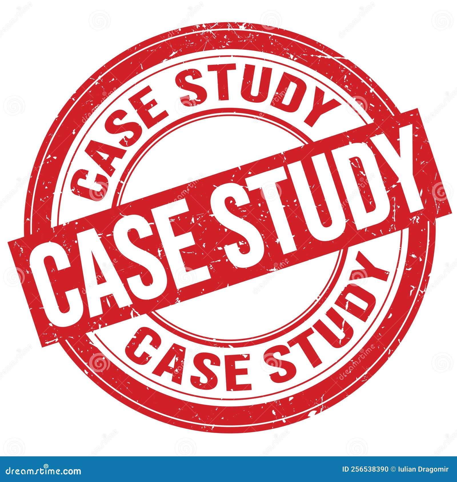 CASE STUDY Text Written on Red Round Stamp Sign Stock Illustration ...