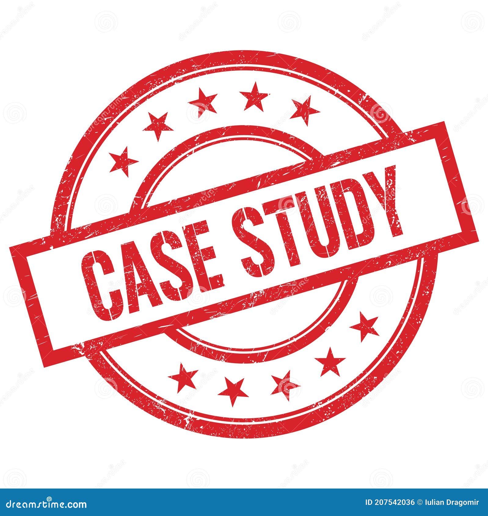 CASE STUDY Text Written on Red Vintage Round Stamp Stock Illustration ...