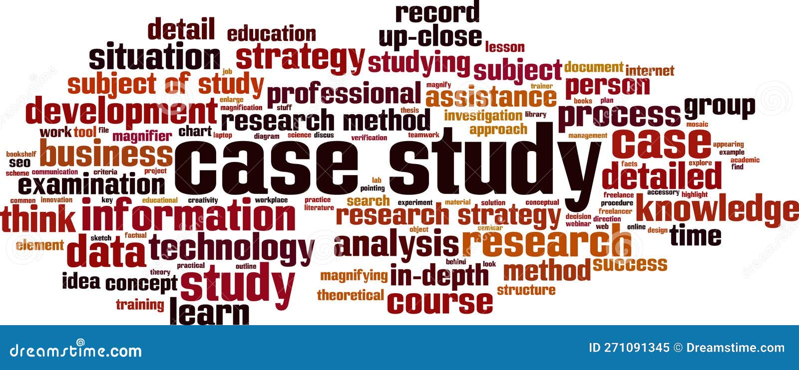 Case study word cloud stock vector. Illustration of cloud - 271091345