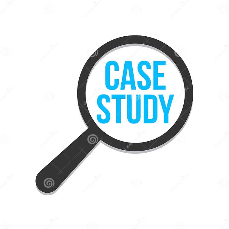 Case Study Word Magnifying Glass Stock Vector - Illustration of blue ...