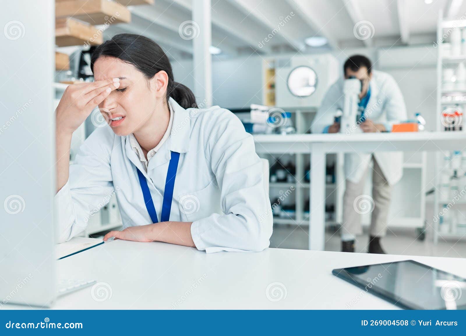 This Case is Taking Forever To Solve. a Young Scientist Looking ...