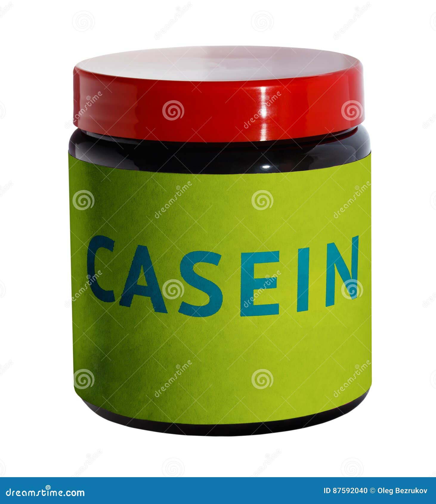 Casein Protein. Container with Sport Nutrition Stock Photo - Image of ...