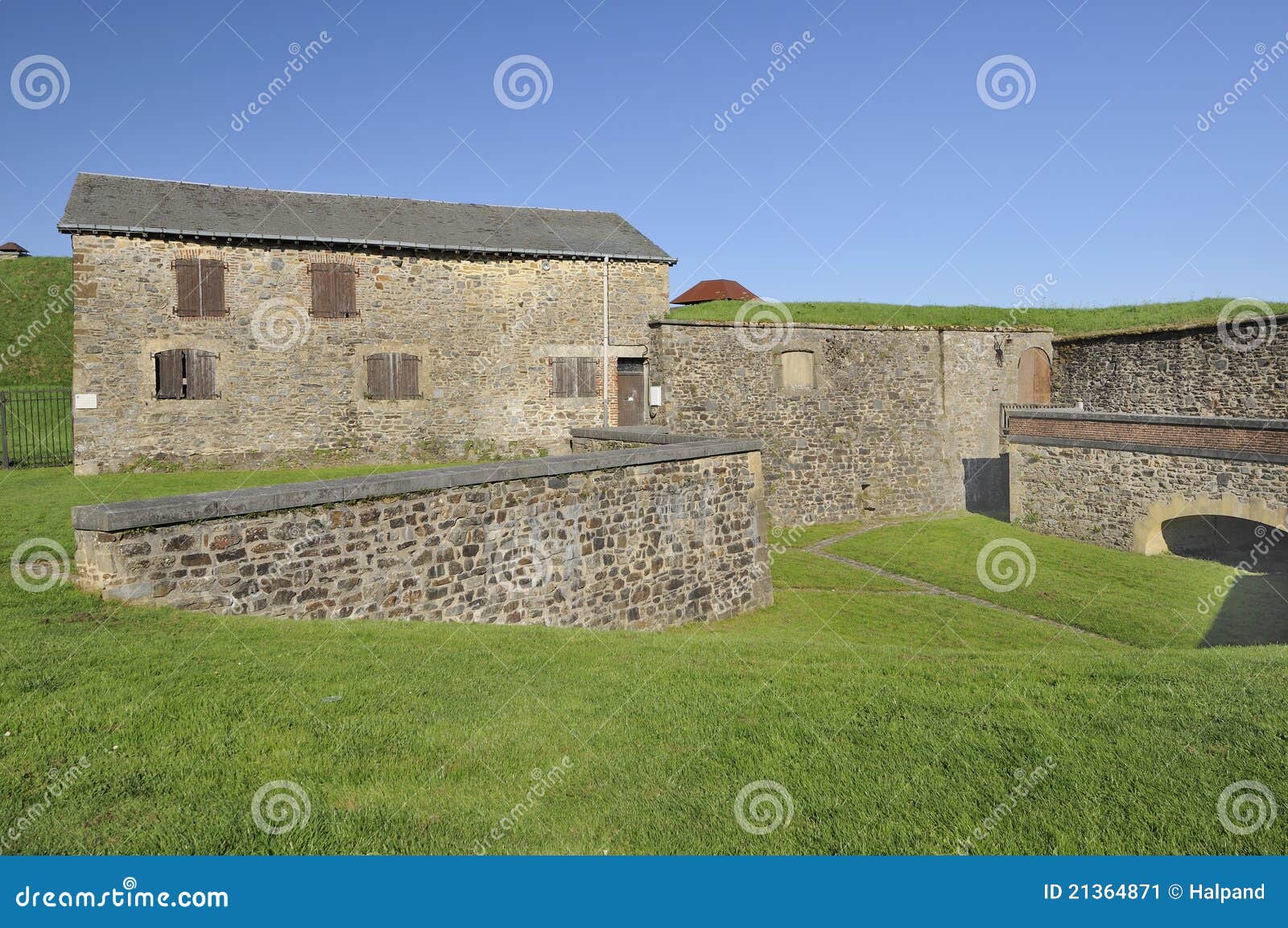 Casemate on City Wall, Rocroi, Ardennes Stock Image - Image of building ...