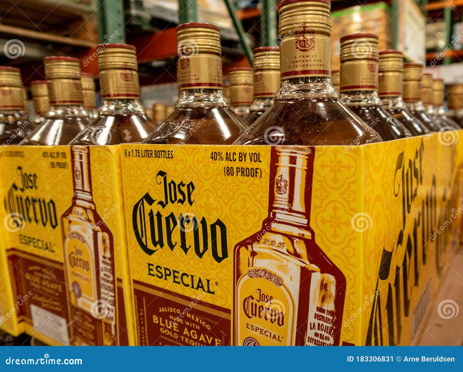 Jose Cuervo Especial, Blue Agave Tequila Gold Editorial Photo ...
