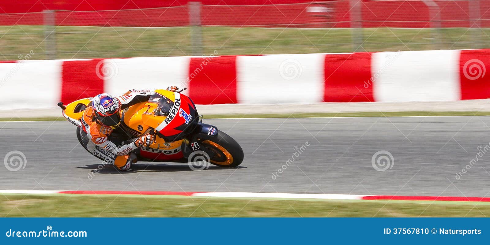 Casey Stoner racing editorial image. Image of moto, barcelona - 37567810