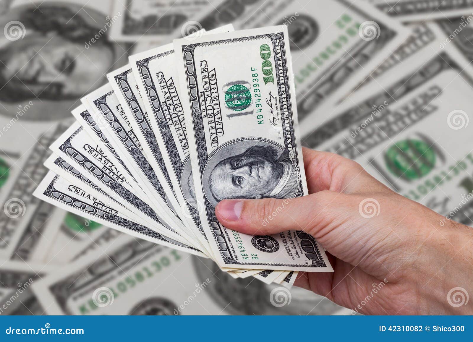 Cash american dollars stock photo. Image of isolated - 42310082