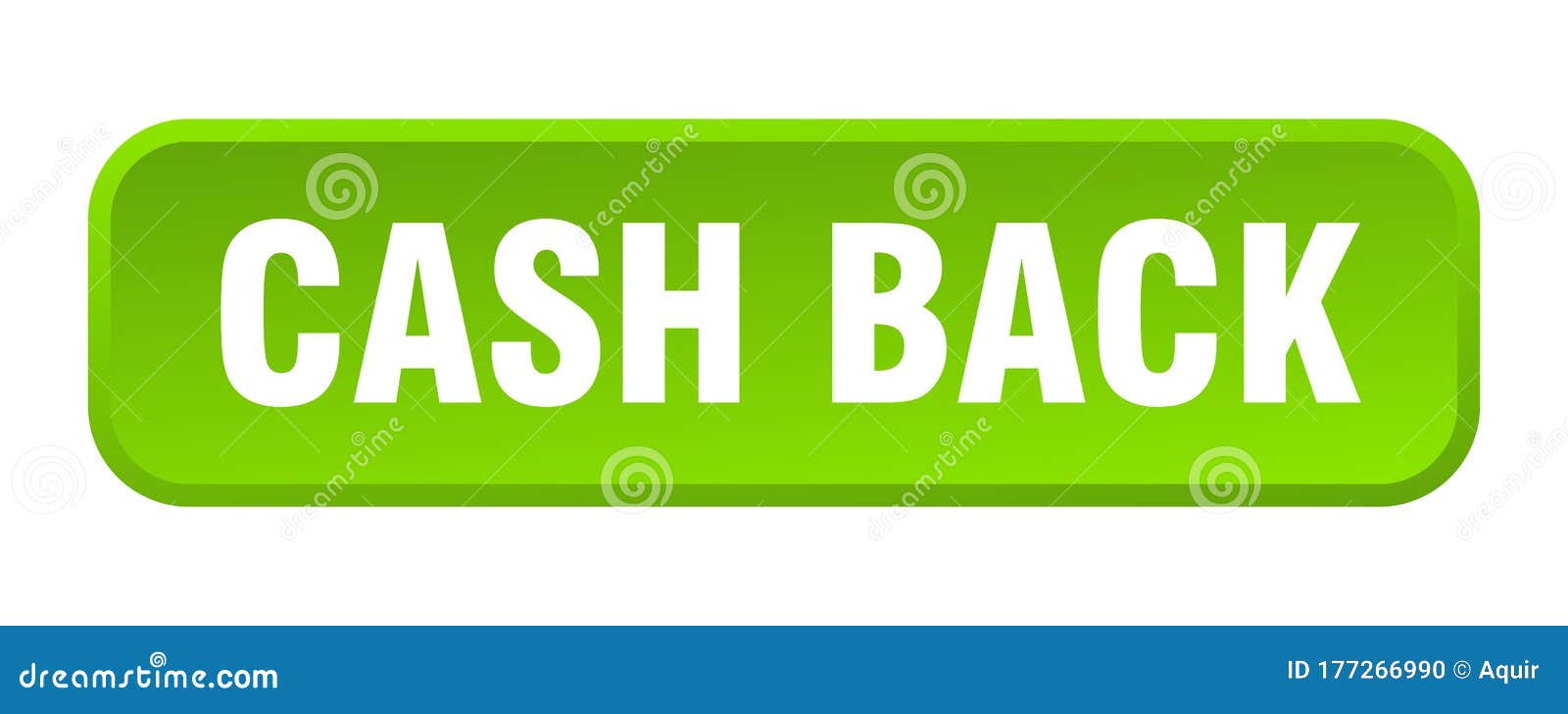 Cash Back Button. Cash Back Square 3d Push Button Stock Vector ...