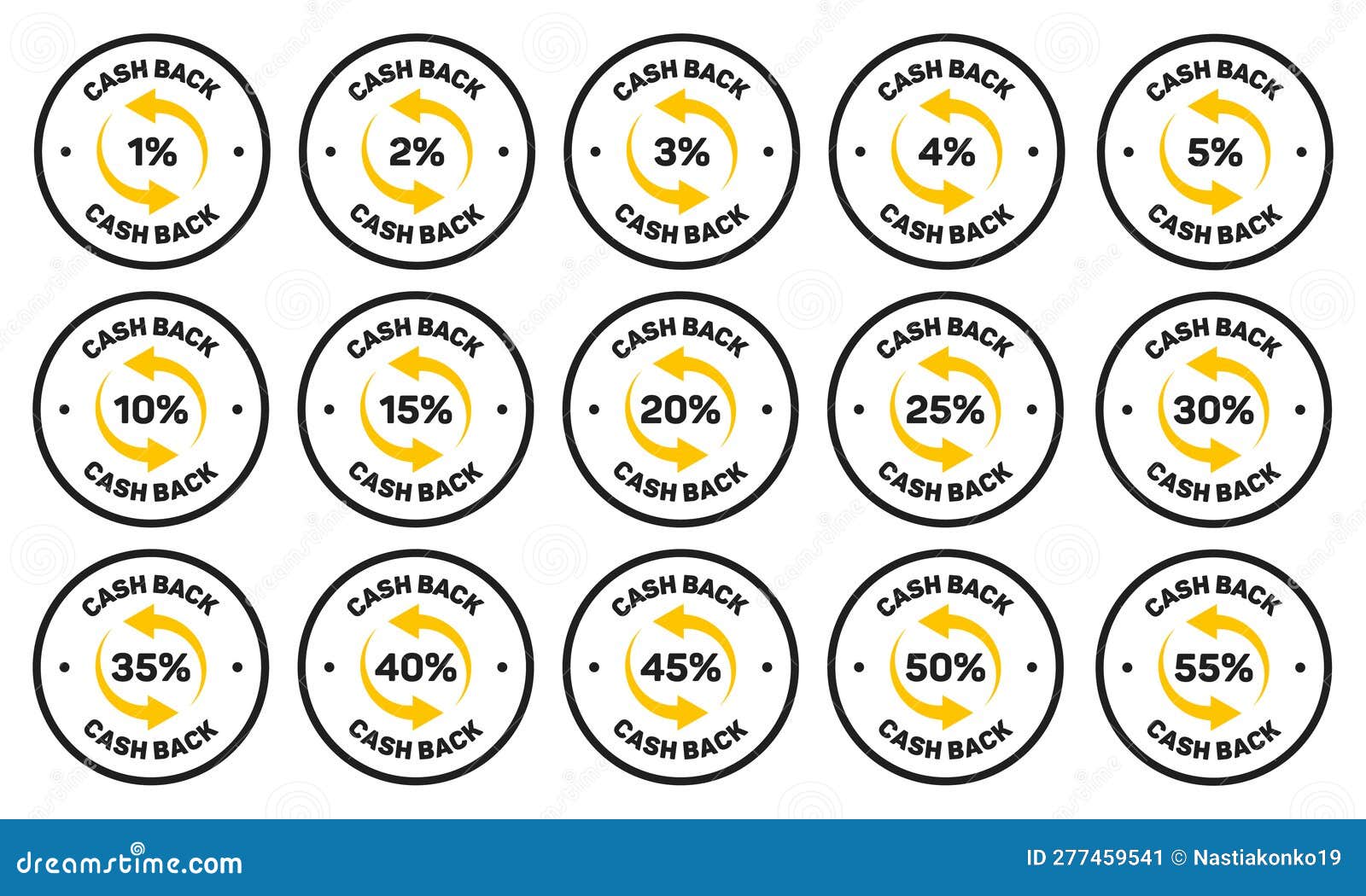 Cash Back Label, Promotion Tags. Vector Illustration Stock Vector ...