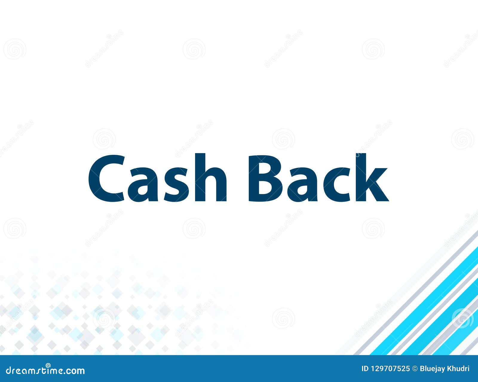 Cash Back Modern Flat Design Blue Abstract Background Stock ...