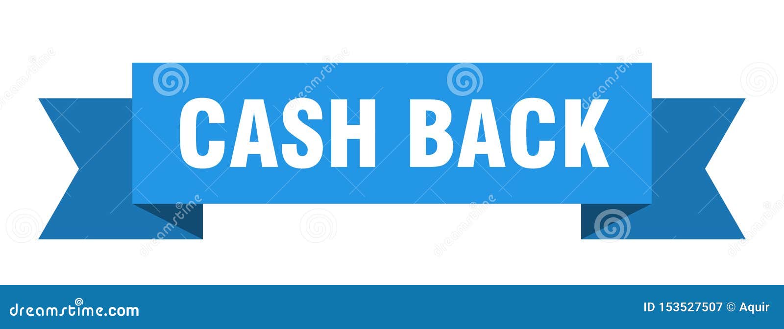 Cash back ribbon. stock vector. Illustration of white - 153527507