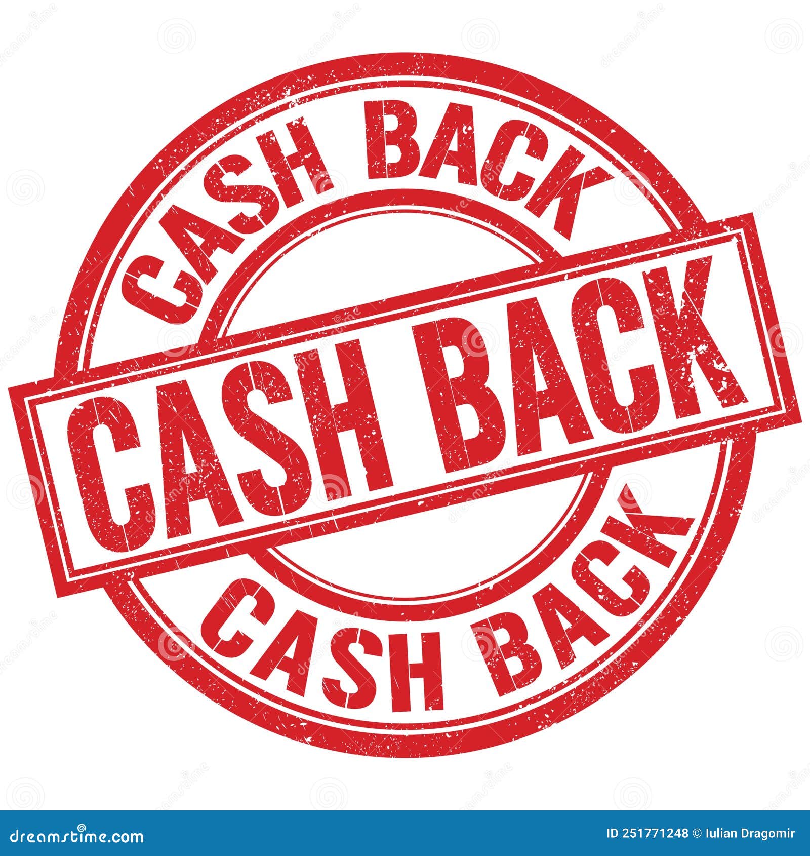 CASH BACK Written Word on Red Stamp Sign Stock Illustration ...