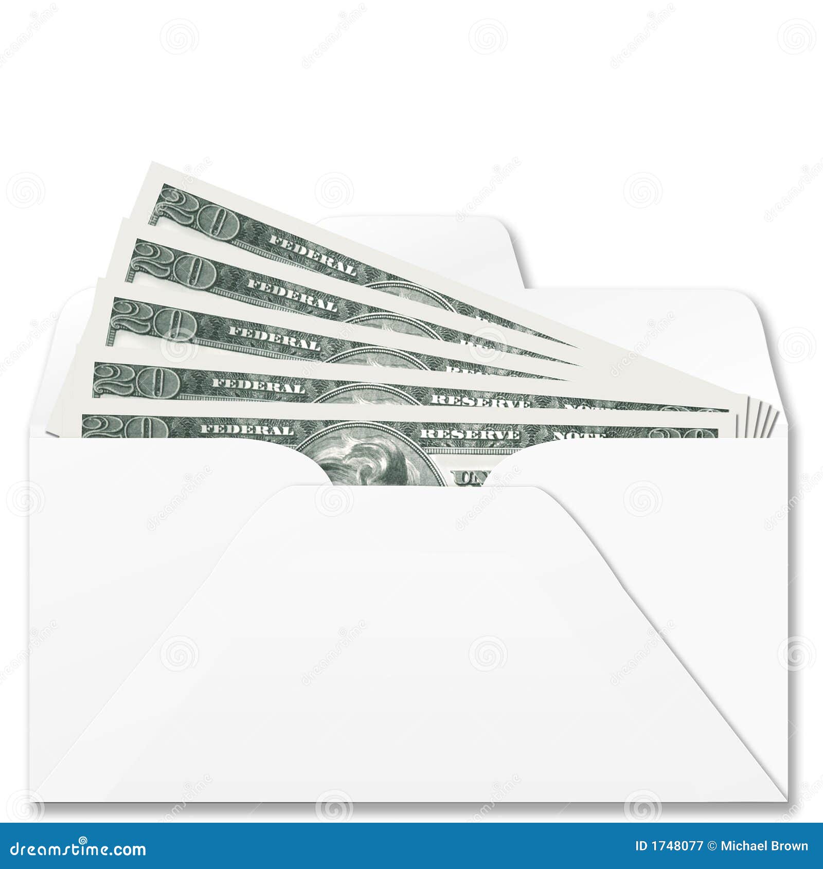 Cash in Bank Envelope stock image. Image of payday, banking - 1748077