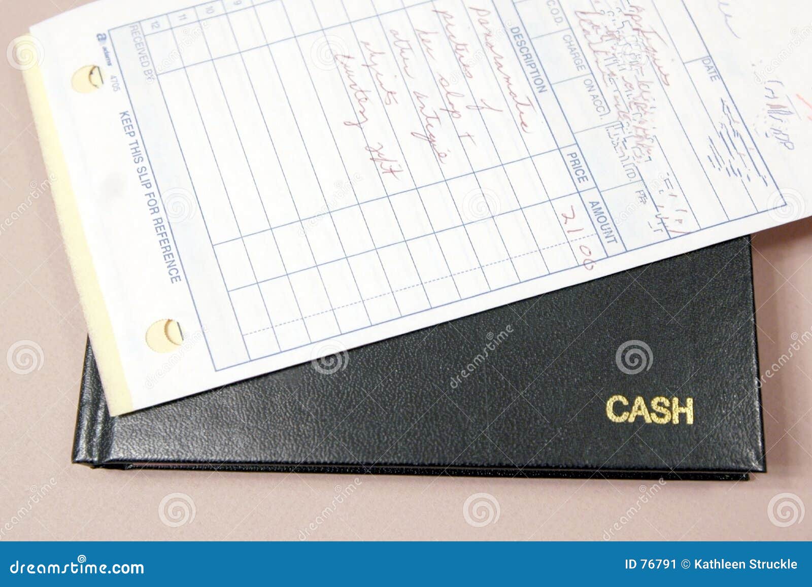 Cash Book and Receipts stock image. Image of book, office - 76791
