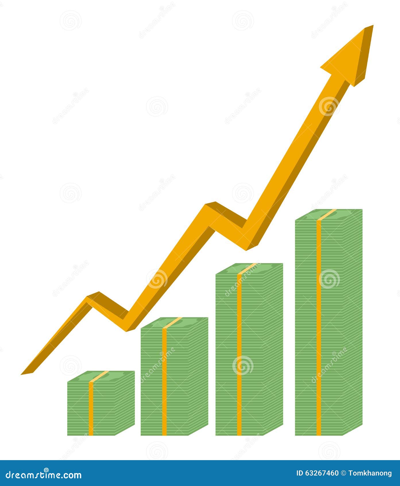 Cash Business Graph Finance Concept Vector Design. Stock Vector ...