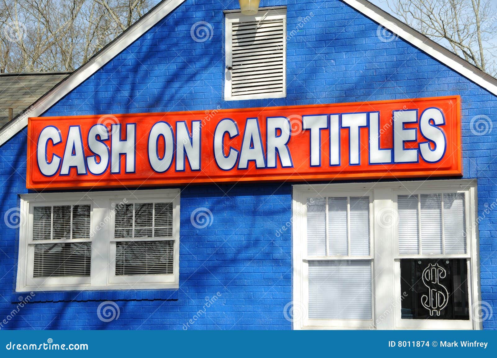 Cash on Car Titles stock photo. Image of desperate, business - 8011874