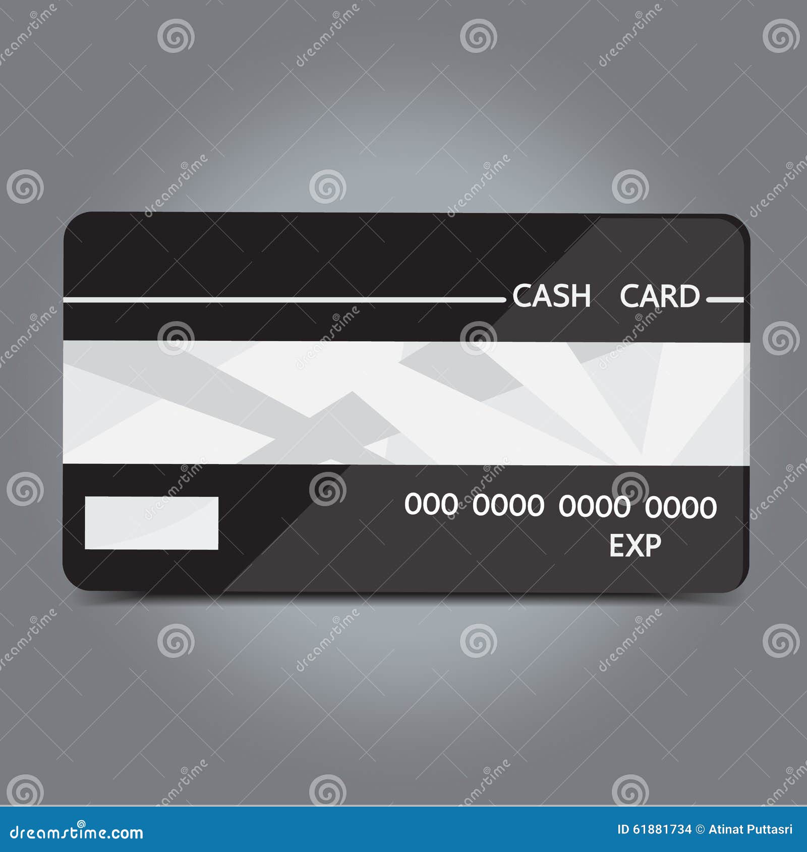 Cash card stock vector. Illustration of credit, business - 61881734
