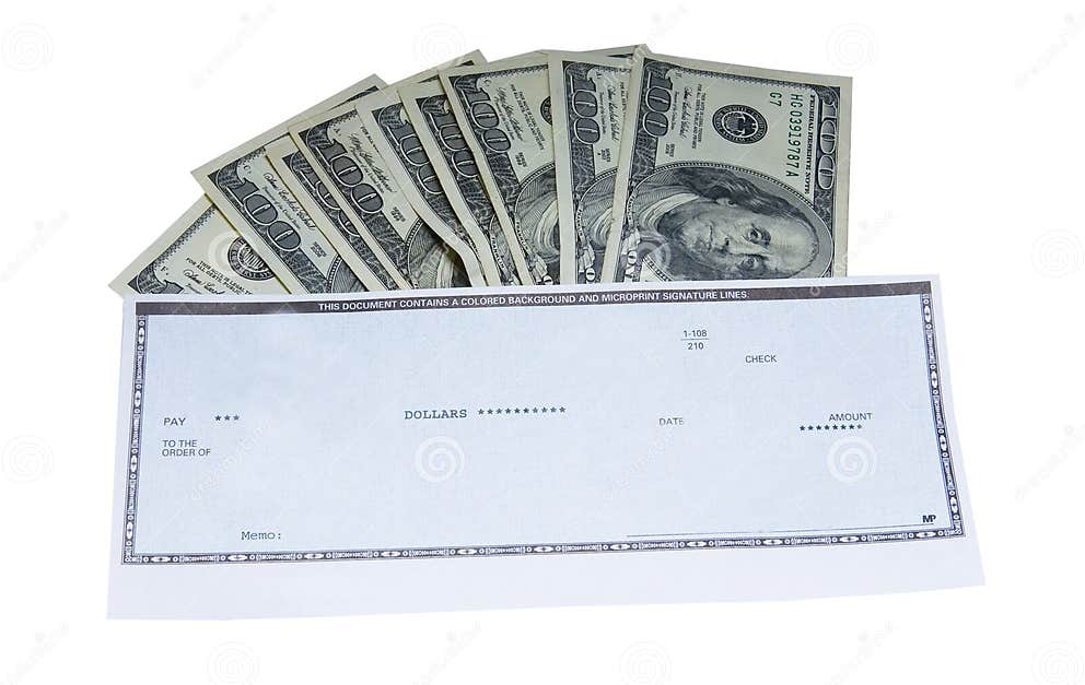 Cash and Check stock photo. Image of america, green, financial - 11615834
