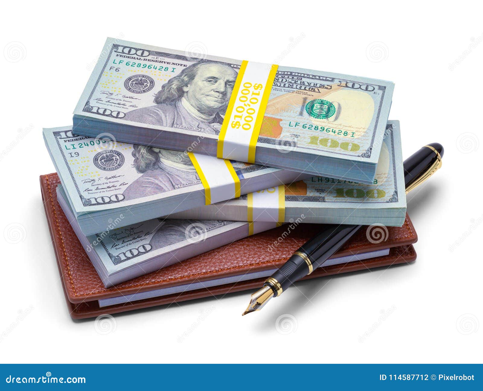 Cash Checkbook and Pen stock photo. Image of banking - 114587712