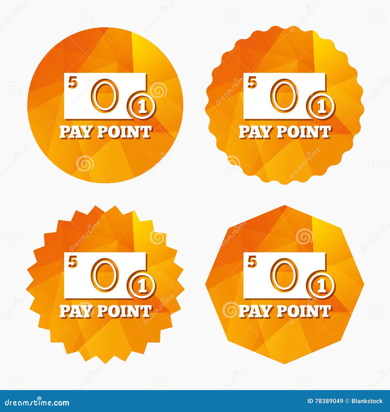 Cash and Coin Sign Icon. Pay Point Symbol Stock Vector - Illustration ...