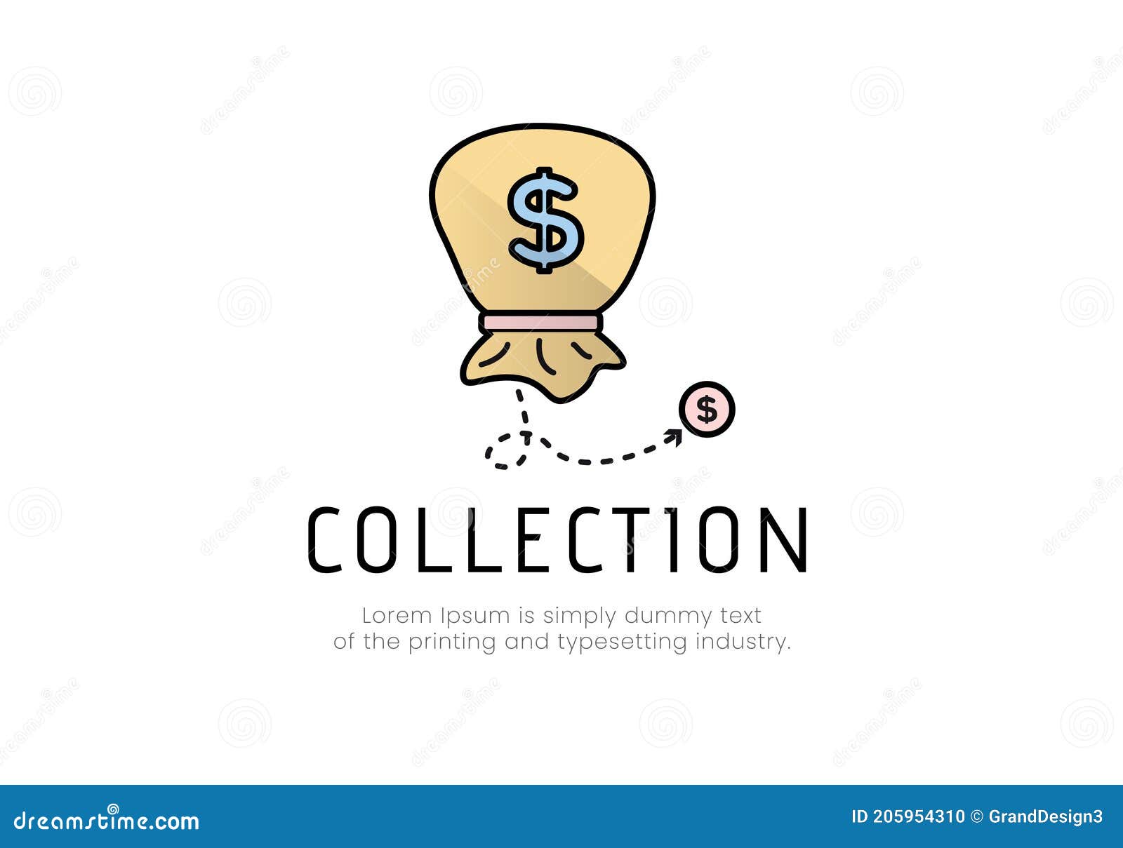 Cash Collection Logo. Collection Logo. Vector Illustration. Stock ...