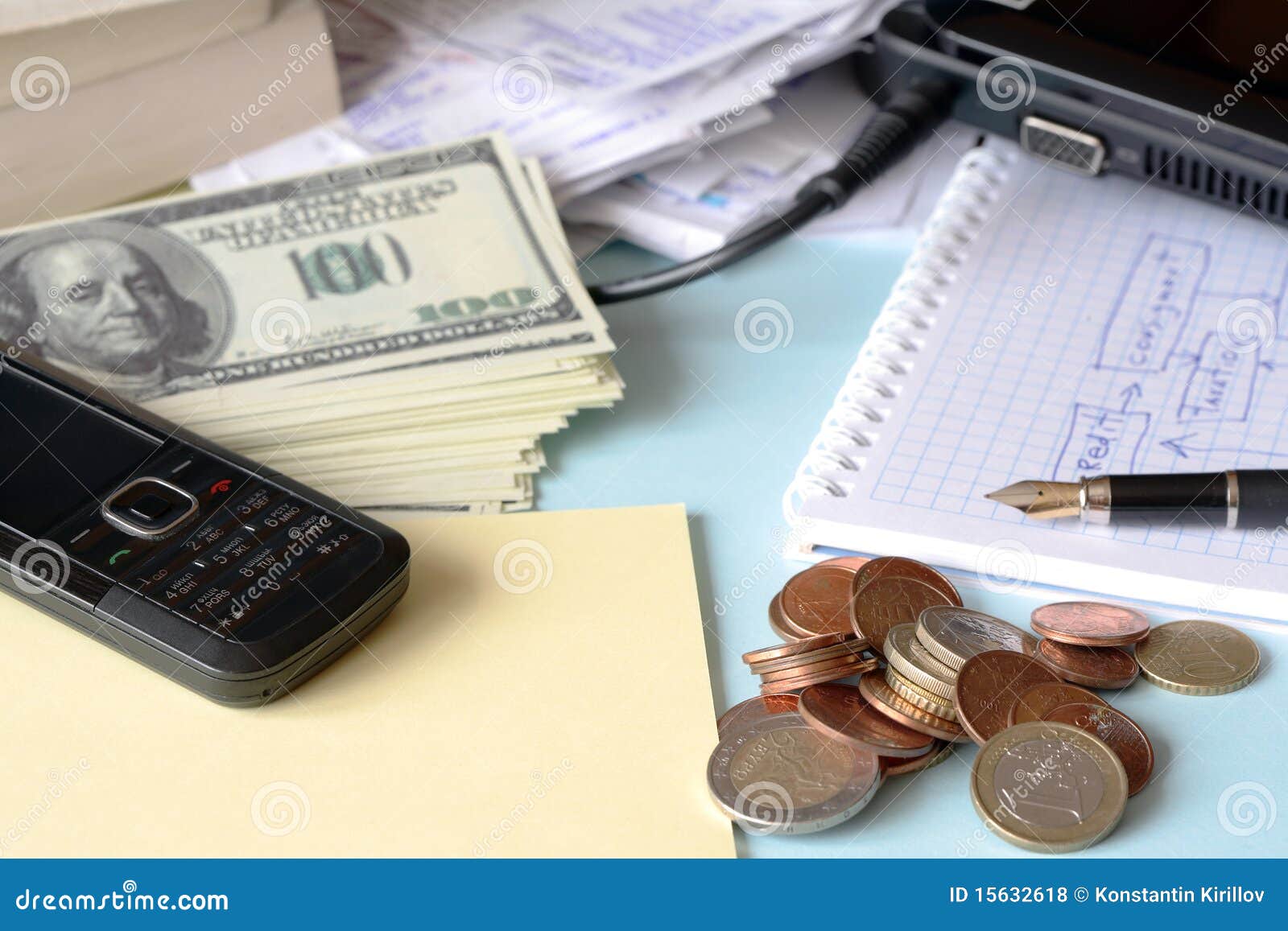 Cash Count stock photo. Image of supply, account, work - 15632618