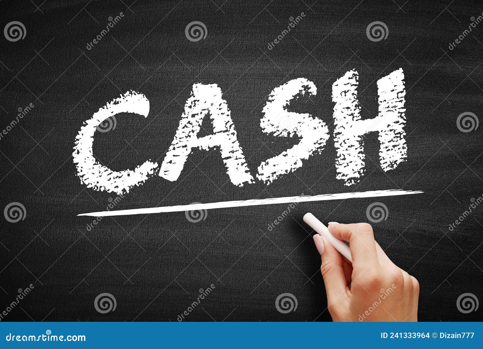 CASH - Create Assets Stay Happy Acronym, Text Concept on Blackboard ...
