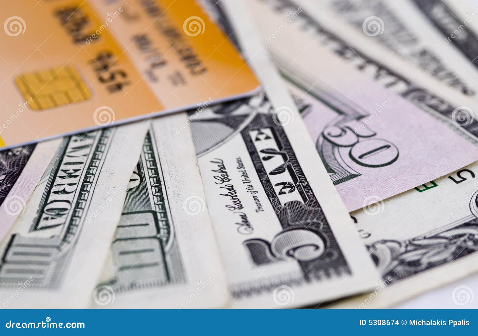 Cash and Credit Cards stock photo. Image of financial - 5308674