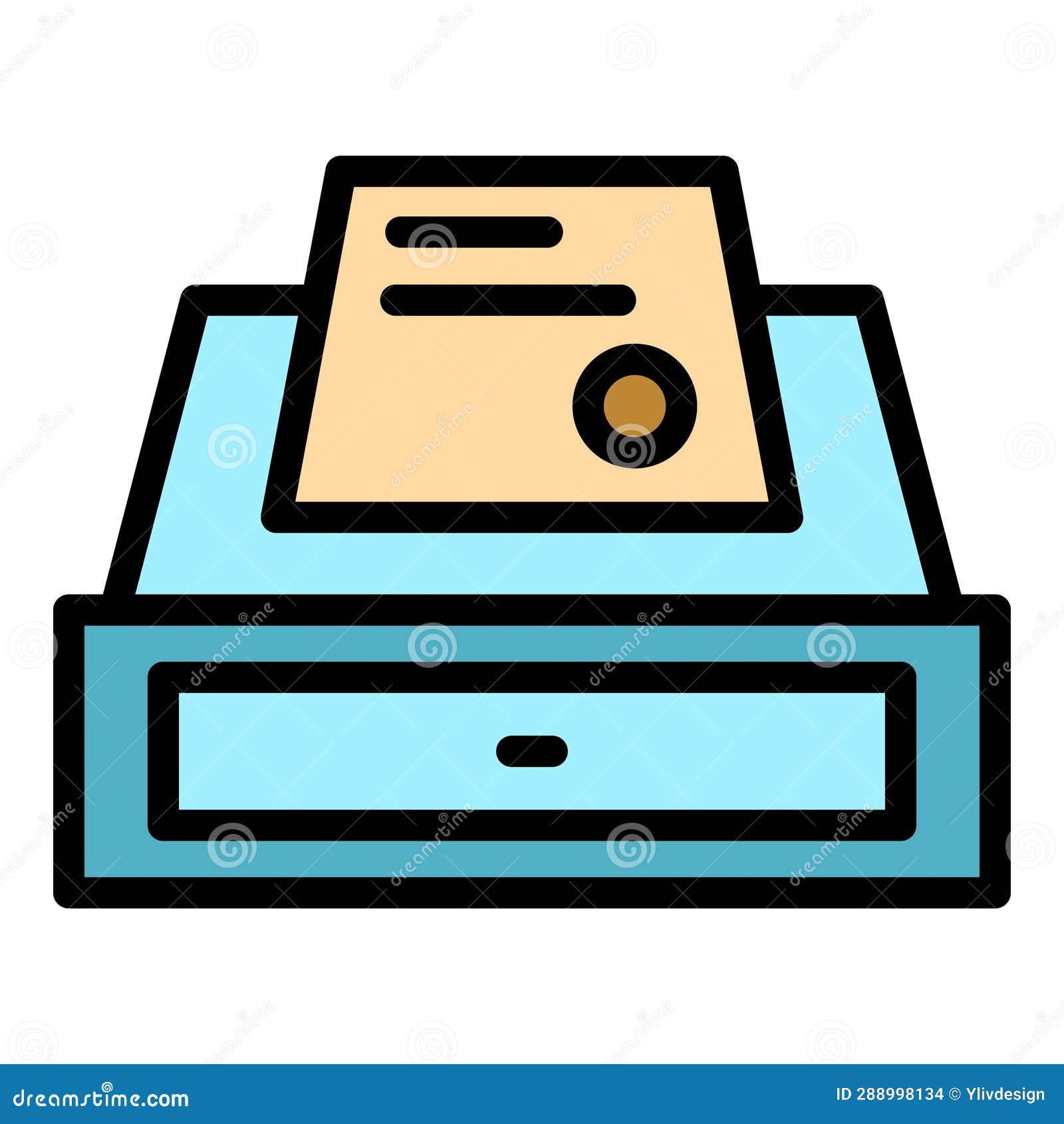 Cash deck icon vector flat stock vector. Illustration of cashier ...