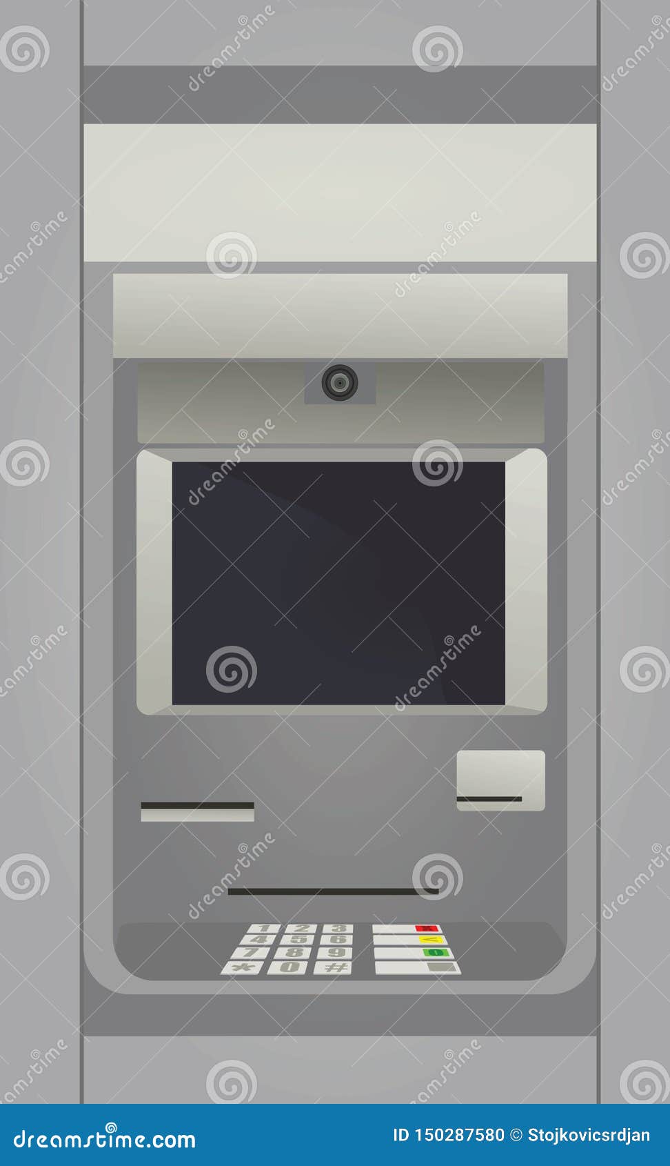 Cash deposit machine stock vector. Illustration of credit - 150287580